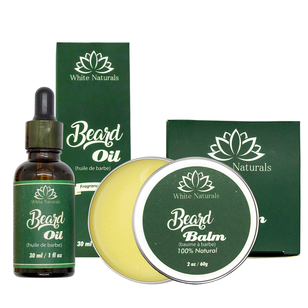 Beard Balm & Oil Kit | White Naturals